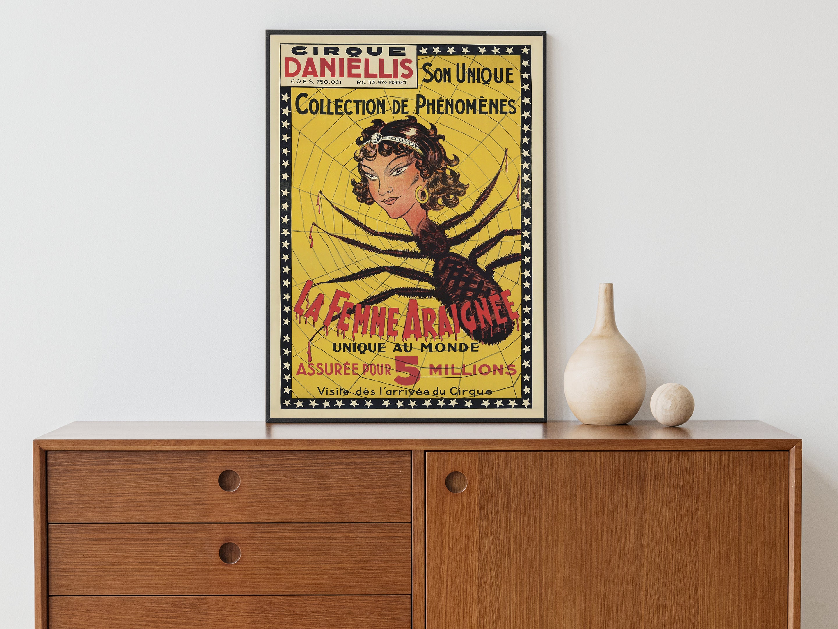 Spider Women Circus Sideshow Poster, French Poster Paris, Wall Art ...