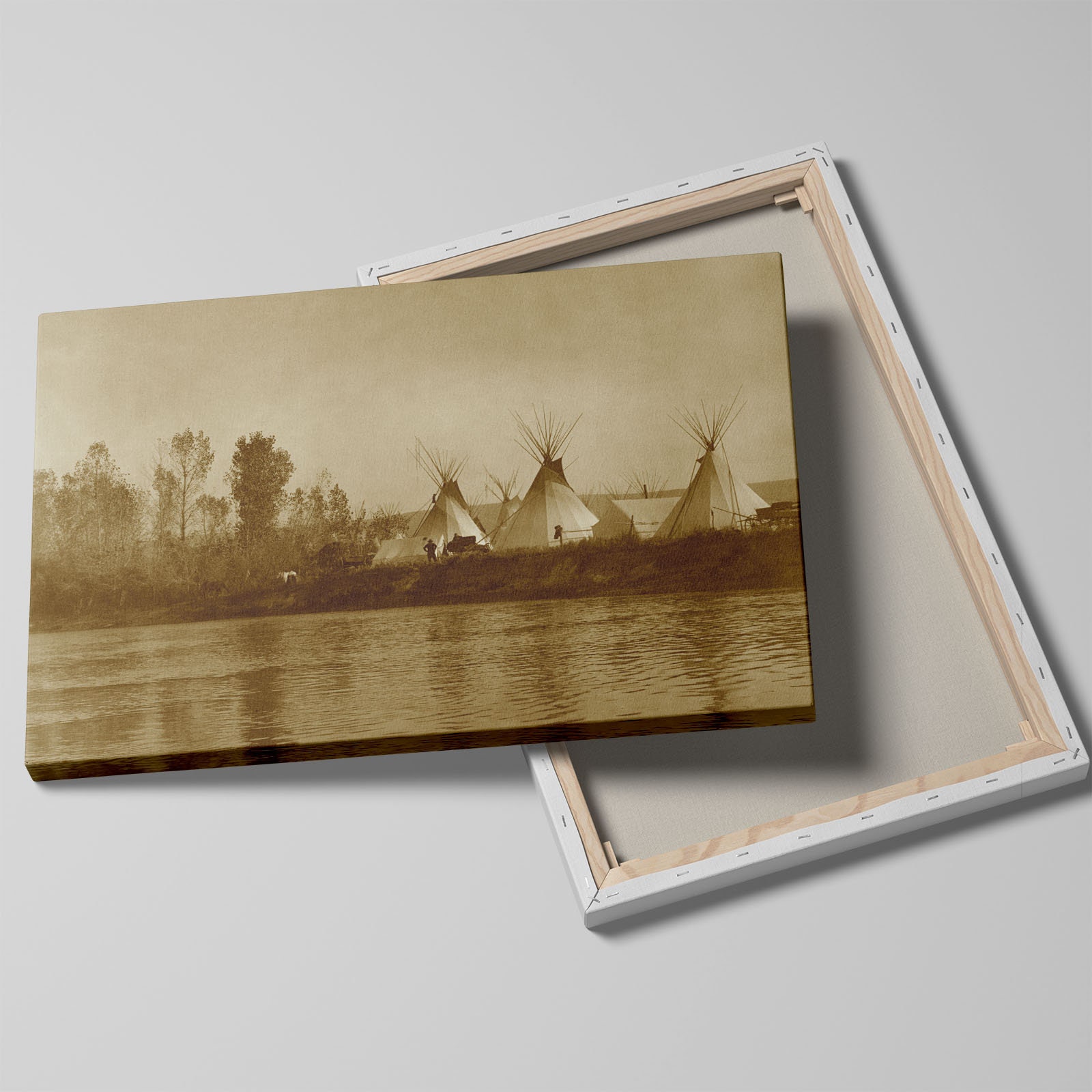 Crow Indian Tipis Along the Little Bighorn River, Edward Curtis 1908 ...