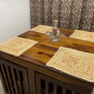 Rustic Natural Jute Table Placemats , Heat Resistant, Farmhouse Boho ...