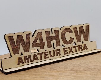 3D Printed Amateur Radio Call Sign Plaque for Ham Radio or GMRS ...
