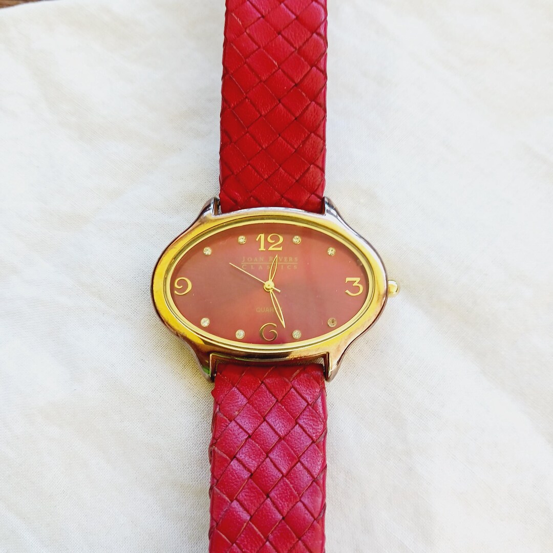 Red Joan Rivers Watch Vintage Classics Collection Elegant Braided ...