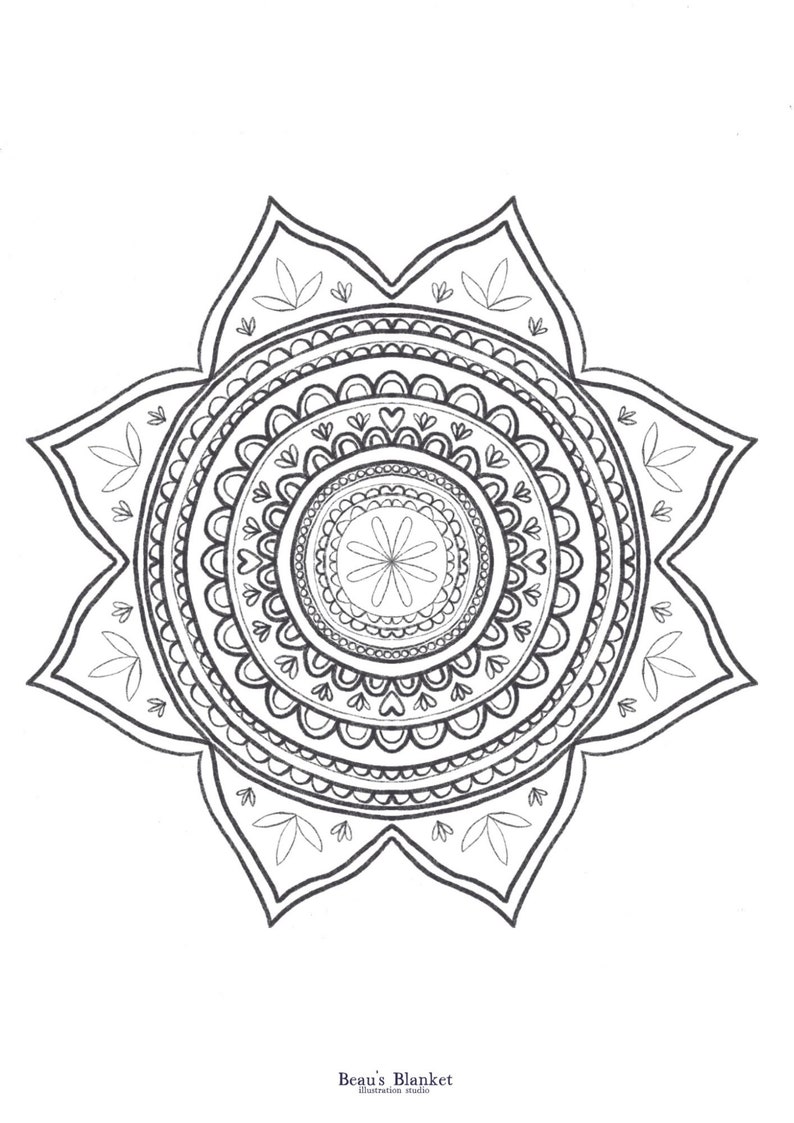 Printable Colouring Page for Kids Relaxing Activity for Adults Coloring ...