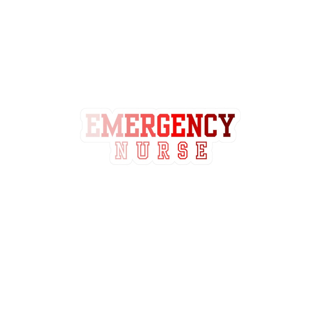 Emergency Nurse Sticker, ER Nurse Decals, Rn Sticker, Nurse Sticker for ...
