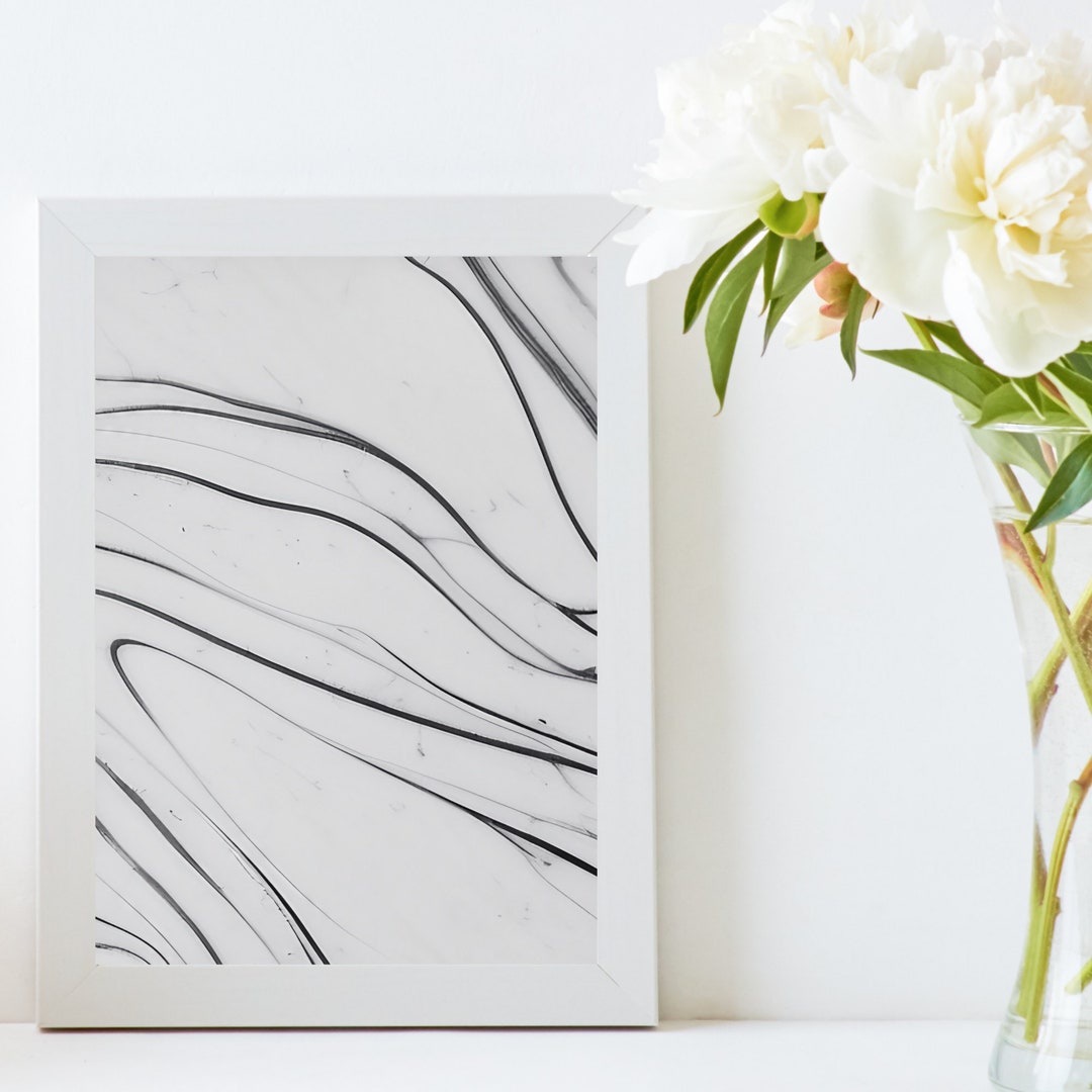 B&W Abstract Art Print, Printable Black and White Artwork, Printable ...