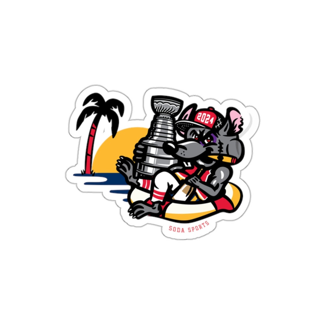 Florida Panthers Rat Float Stanley Cup Die-cut Stickers - Etsy
