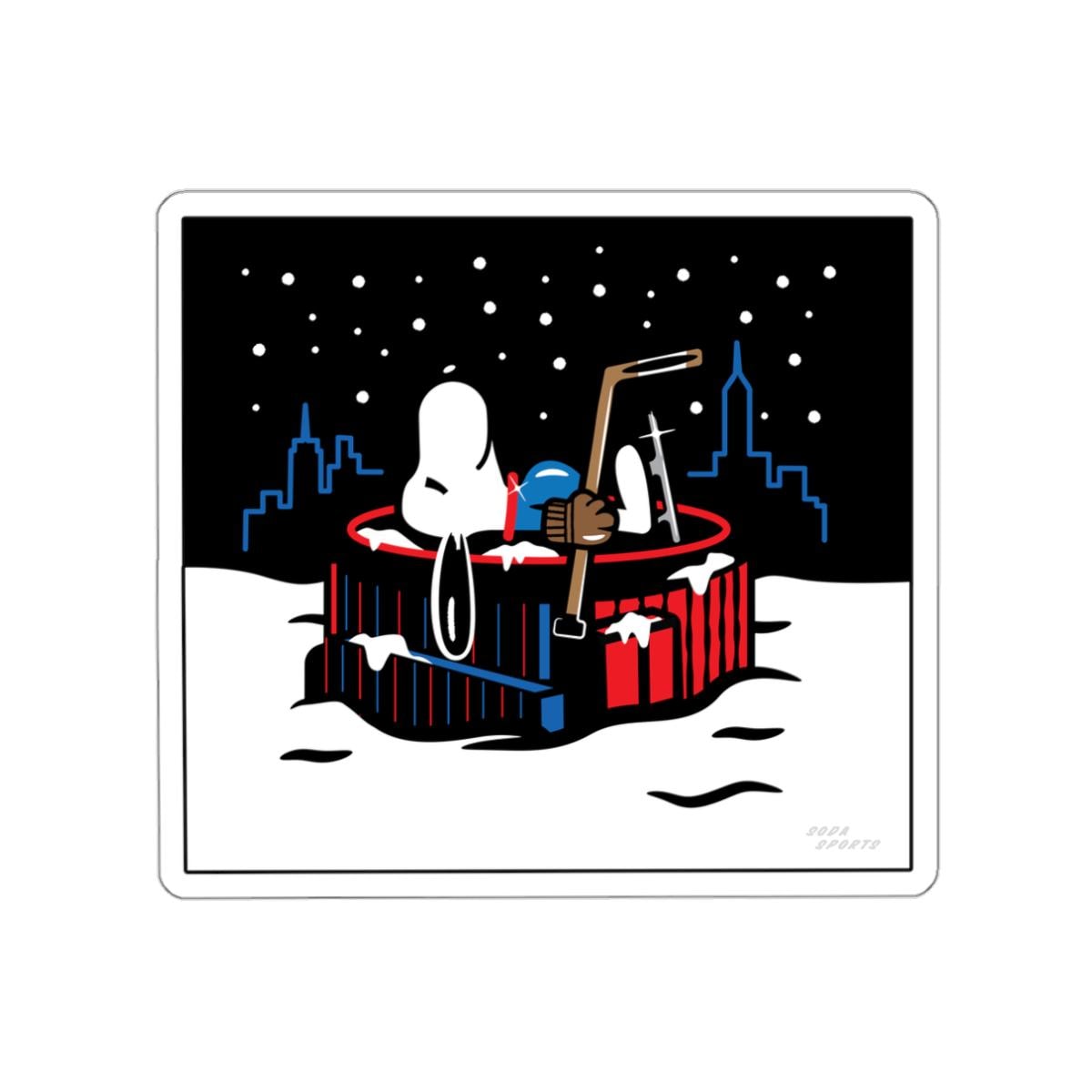 Snoopy Hockey MSG Die-cut Stickers - Etsy