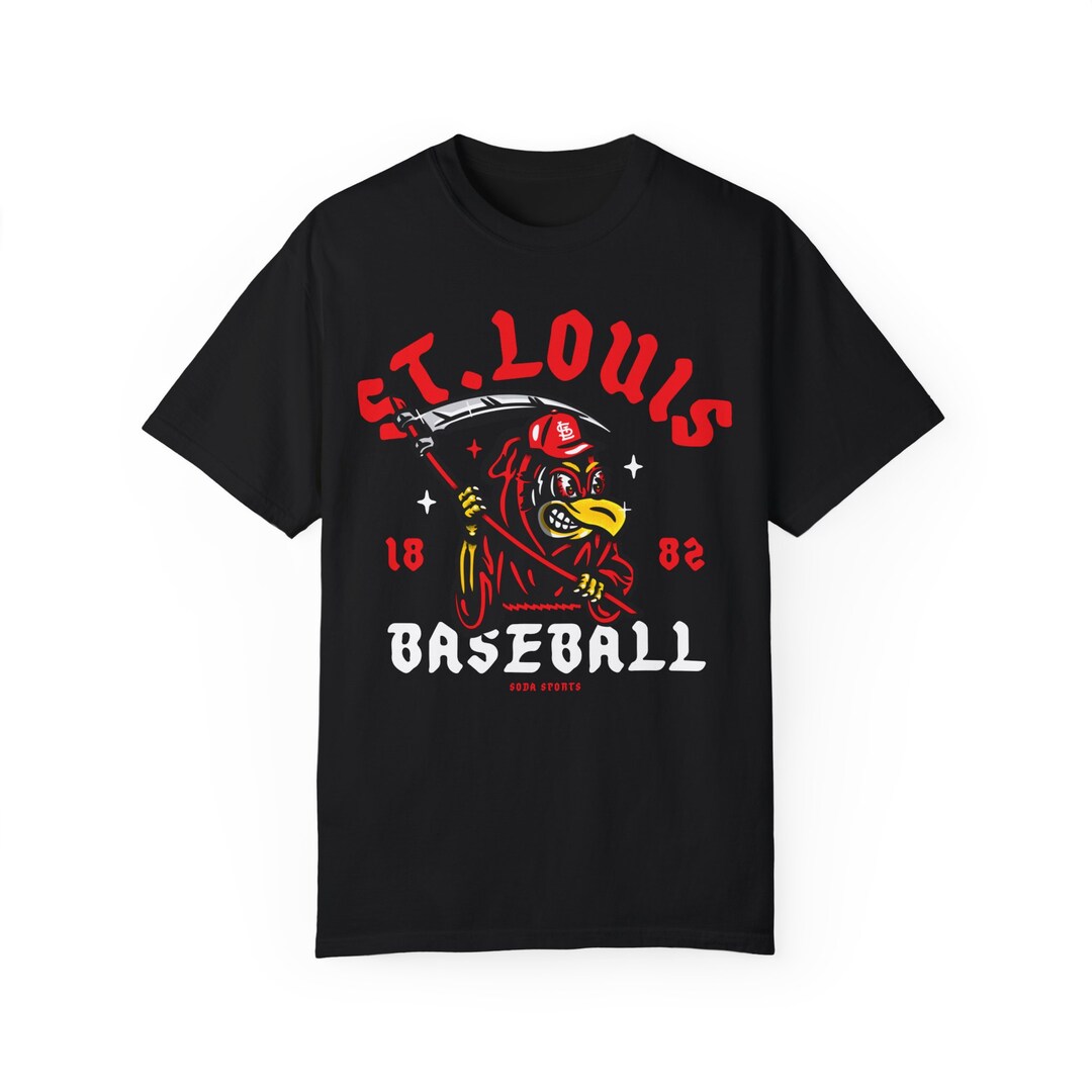 St. Louis Cardinals Fredbird Reaper Unisex Garment-dyed T-shirt - Etsy