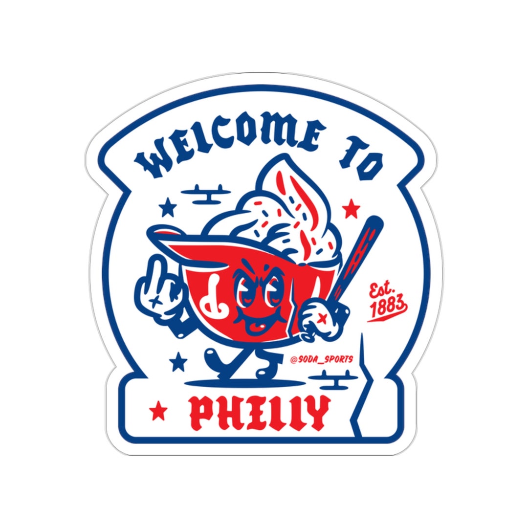 Philadelphia Phillies Soft Serve Sticker, Baseball Sticker, Philly Fans ...
