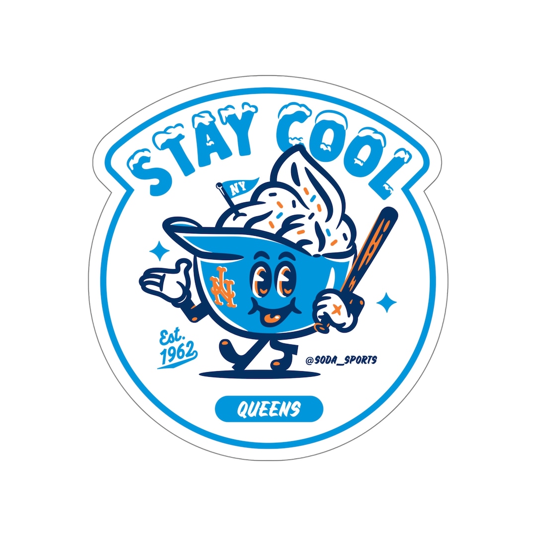 New York Mets Ice Cream Helmet Queens Sticker - Etsy