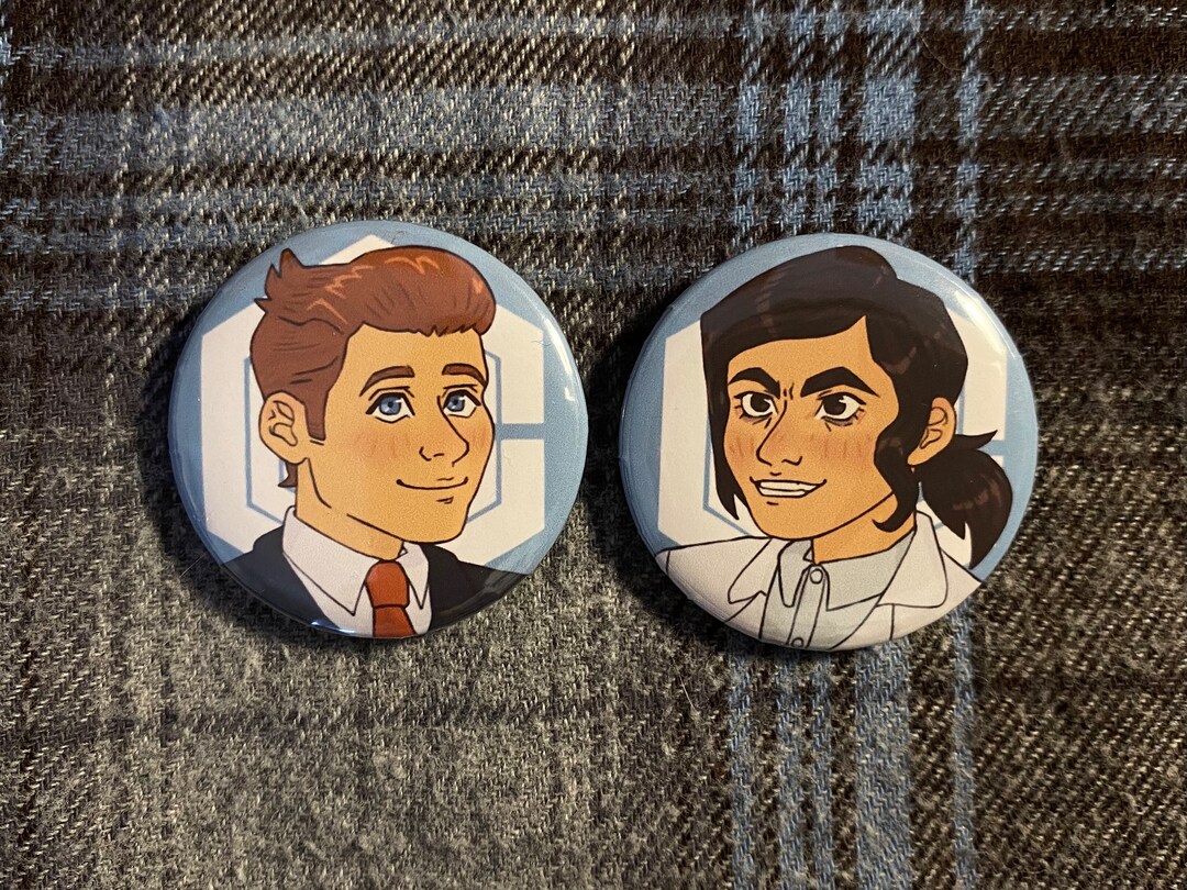 1.25 Inside Job Reagan and Brett Buttons - Etsy