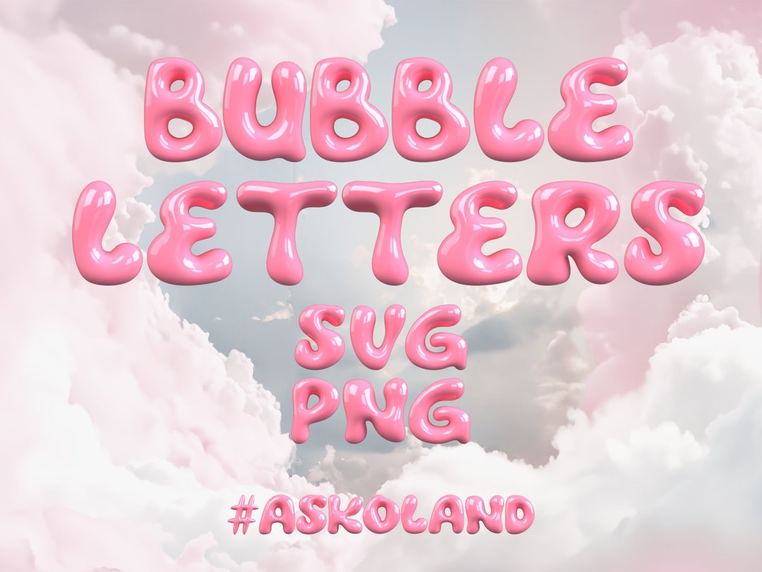 Bubble Letters Instagram Font for Cricut Alphabet Canva SVG font PNG ...