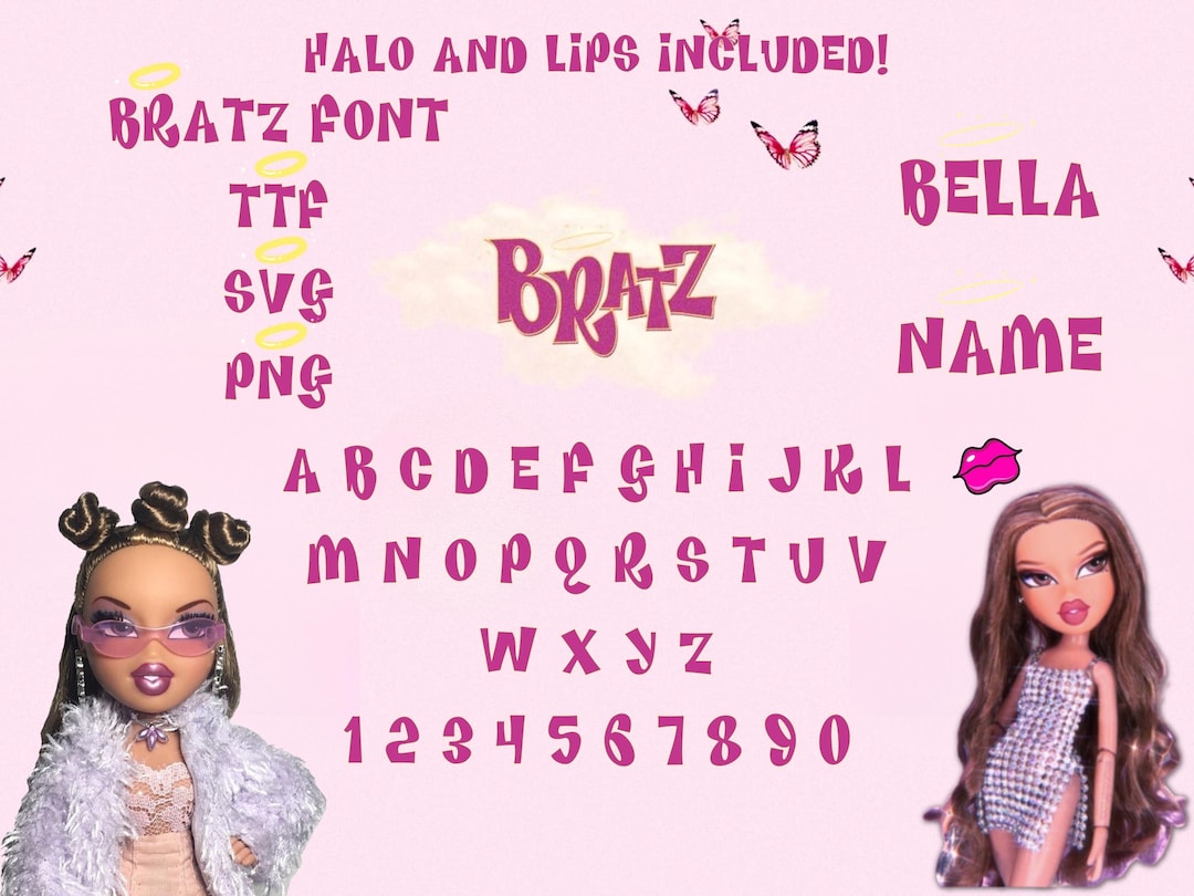 Bratz Font Bratz Svg Png Brat Alphabet Bratty Girl Font Cricut - Etsy