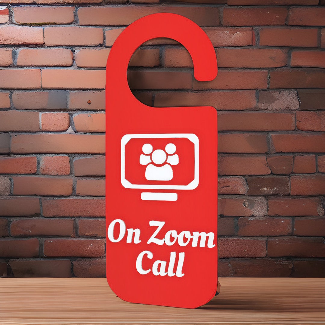 3D Zoom Call Door Hanger: Work From Home, Do Not Disturb - Etsy
