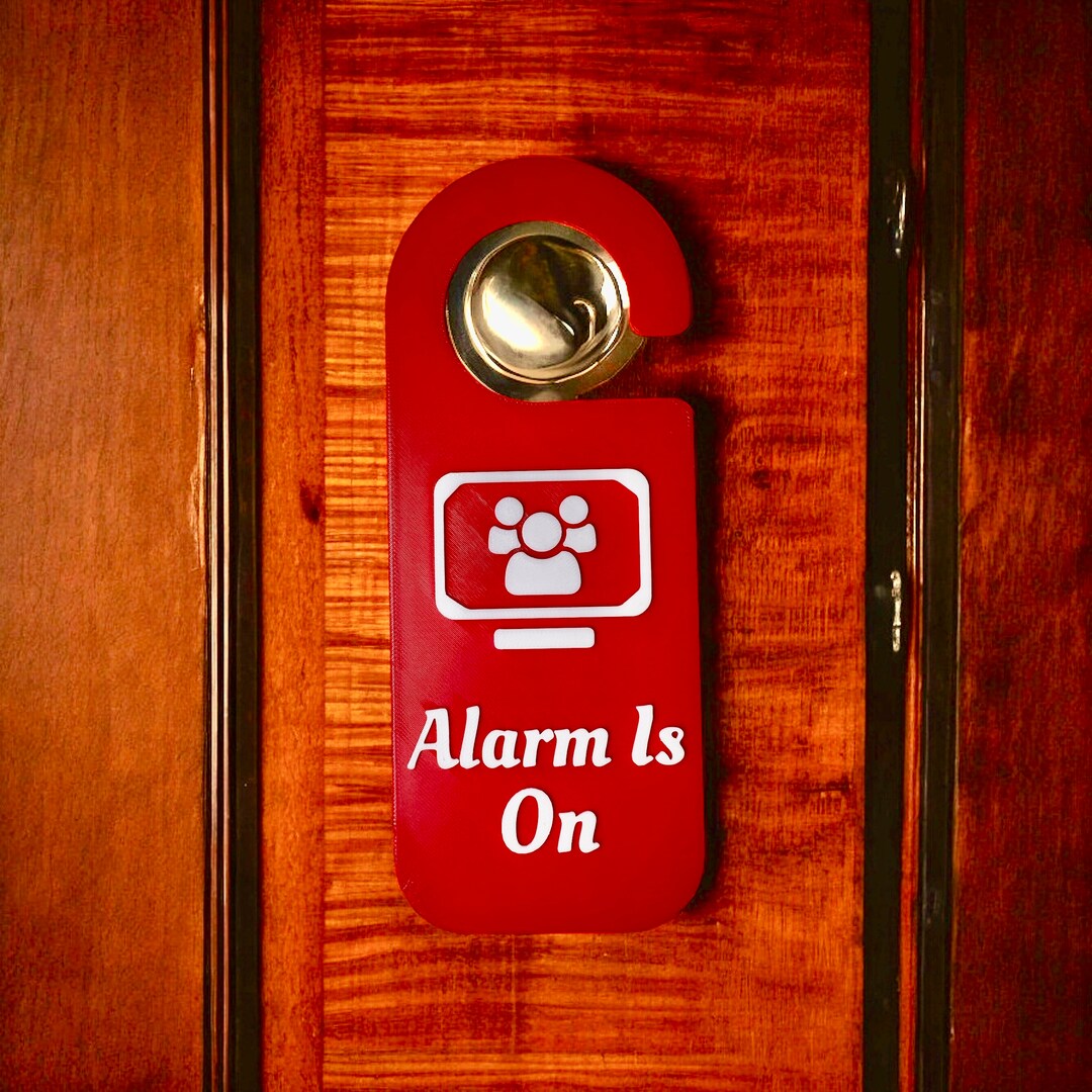 3D Alarm On/off Door Hanger: Home Security Reminder - Etsy