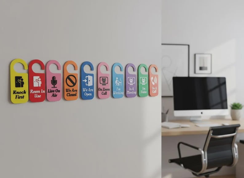 Dual Sided Customizable 3D Door Hanger - Etsy