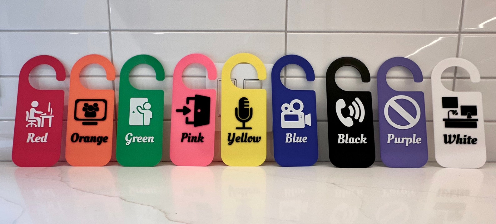 Knock First Hanger Sign 3D raised Lettering Hybrid - Etsy