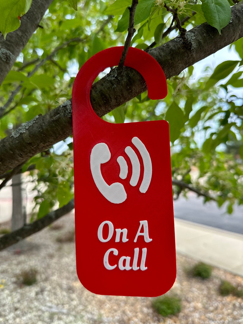 On A Call Door Hanger Sign 3D raised Lettering, Hybrid Office, Work ...