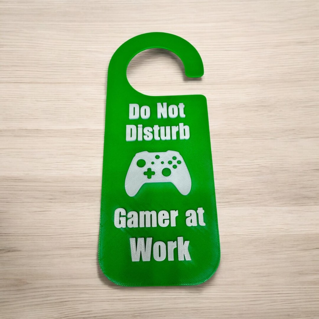 Do Not Disturb Gamer at Work 3D Door Hanger - Etsy
