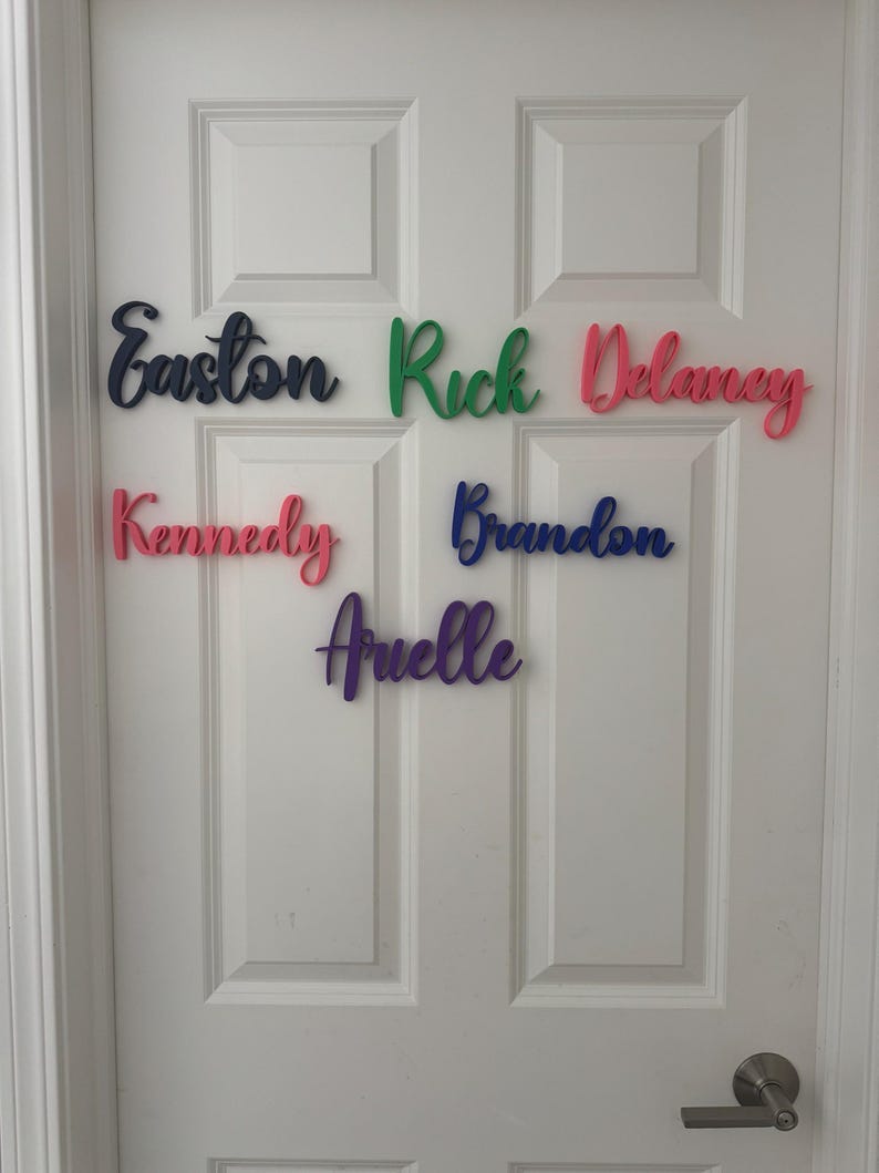 Custom Name Sign, 3D Printed Cursive Font, Kids Room Decor - Etsy