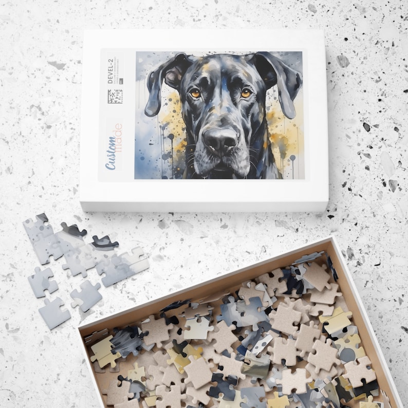 Great Dane Puzzle (110, 252, 520, 1014-piece) Family Pet German Mastiff ...
