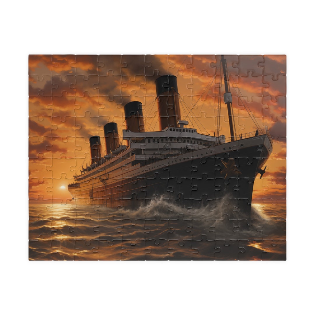 Titanic Sunset Puzzle (110, 252, 500, 1014-piece) Queen Mary Large Ship ...
