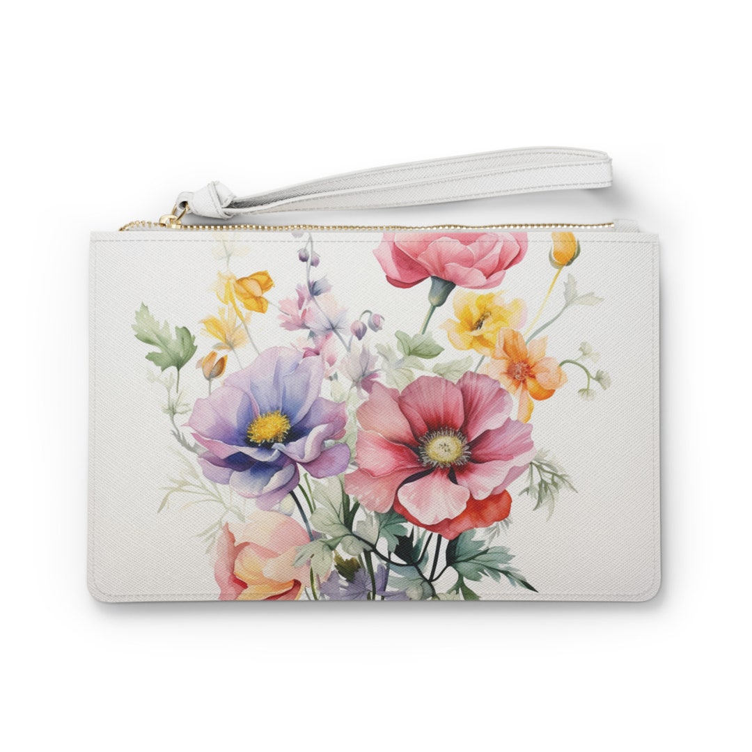 Flowers Clutch Bag | Small Hand Purse Pocketbook Evening Bag Reticule ...