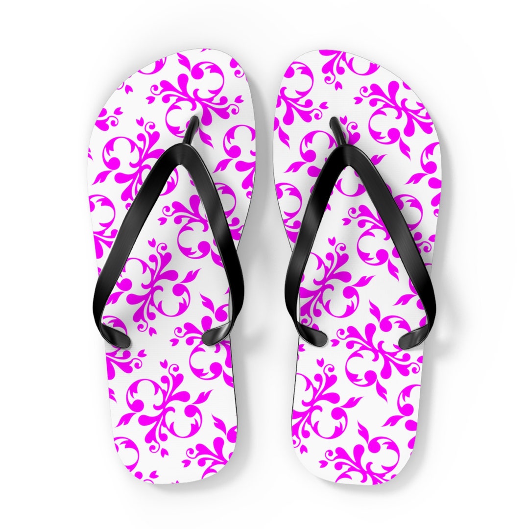 Firechick Designs "victorian Purple" Flip Flops | Ladies Sandals Thongs ...