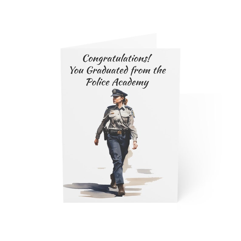 Watercolor Police Academy Graduation Card, Congratulations Officer - Etsy