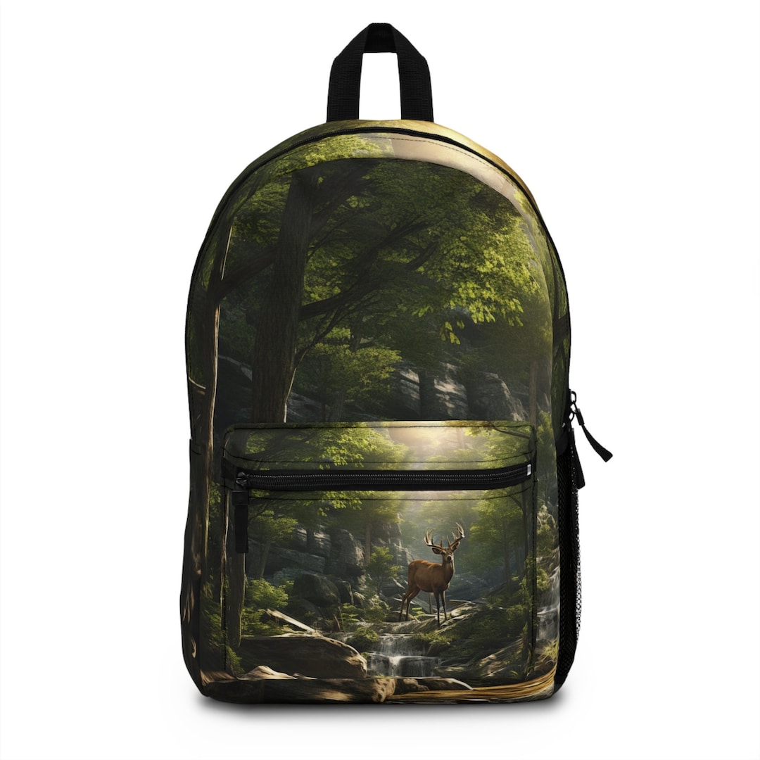 God's Country Backpack | Wilderness Paradise Deer Buck Stag Stream ...