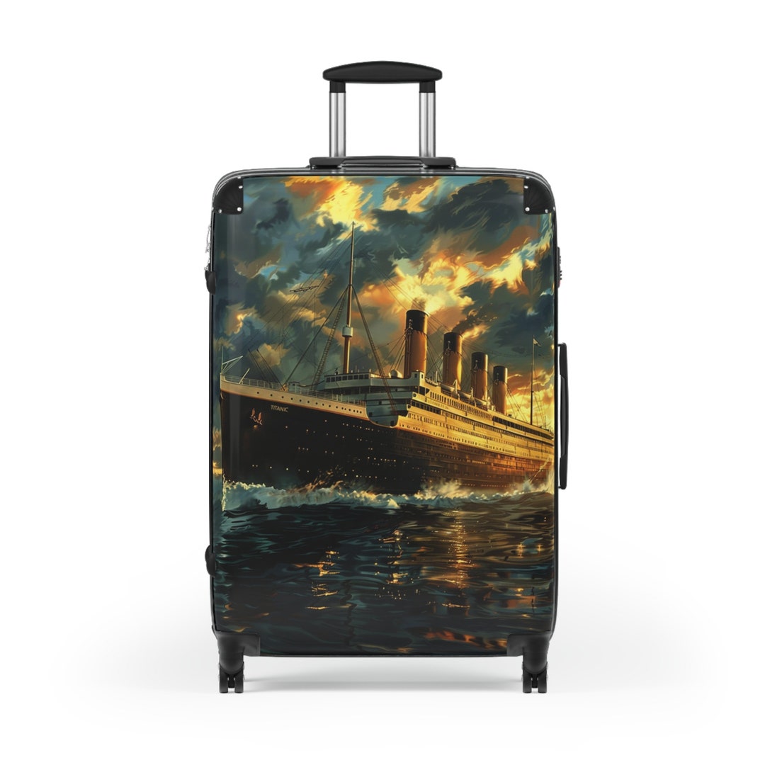 RMS Titanic Sunset Suitcase Luggage Bag Carry-on Ocean Liner White Star ...