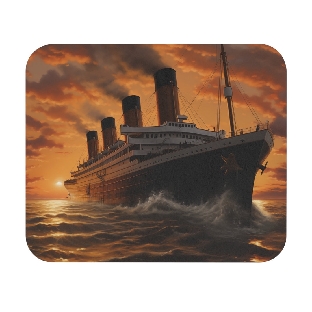 Titanic Mouse Pad (rectangle) Ocean Liner Queen Mary Ship Boat Computer ...