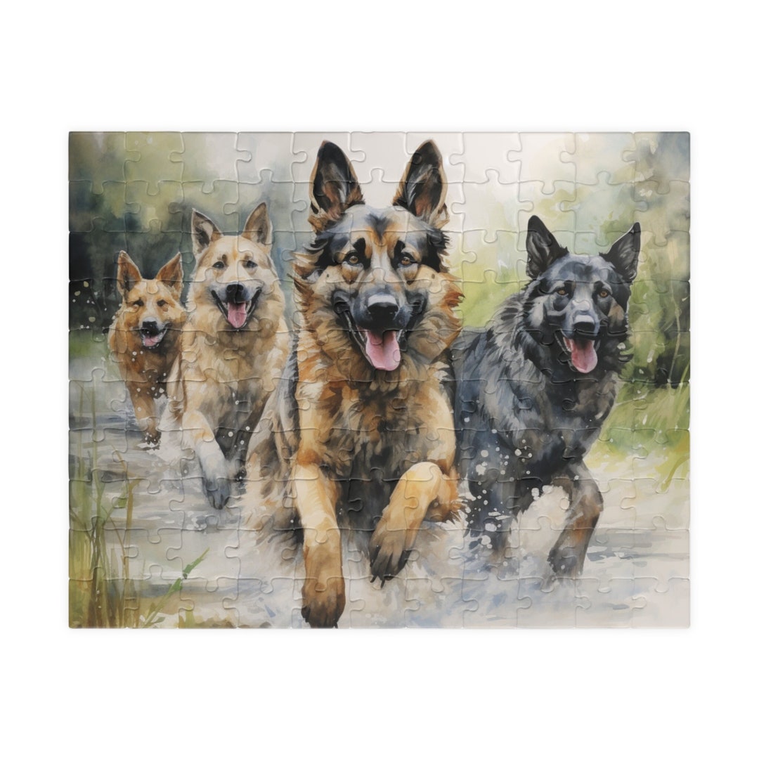 German Shepherd Puzzle, Dog Friends, Canine Pets (110-1014 Piece) - Etsy