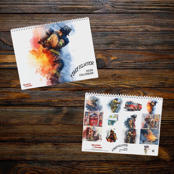 Firefighter Calendars 2026 - Etsy