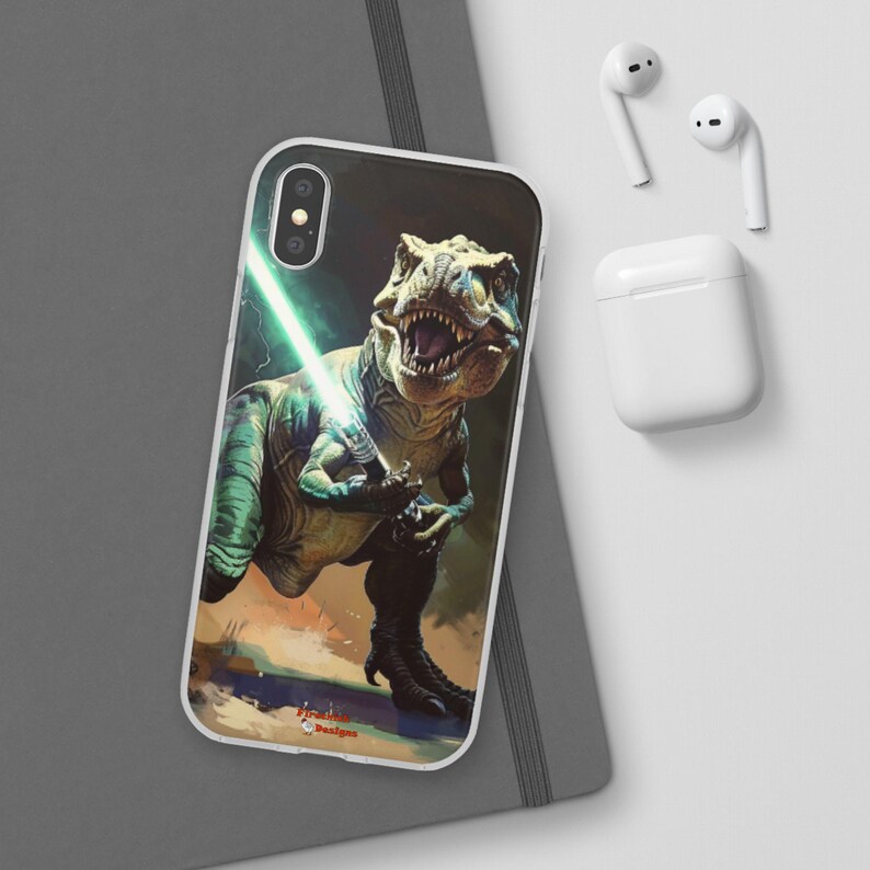 T-rex Lightsaber Flexi Case, Dinosaur Phone Cover, Jurassic Park Fan ...