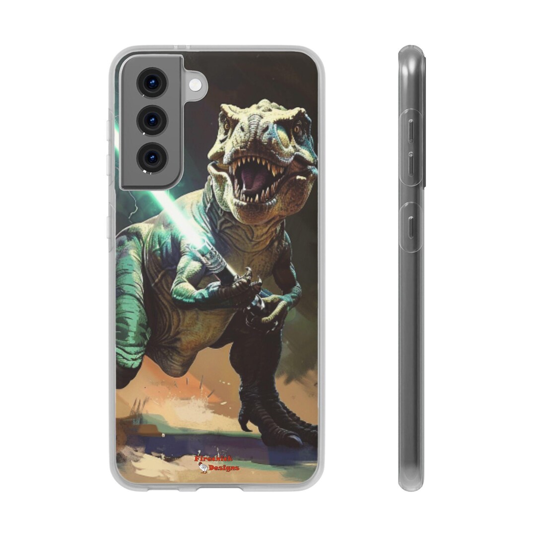 T-rex Lightsaber Flexi Case, Dinosaur Phone Cover, Jurassic Park Fan ...