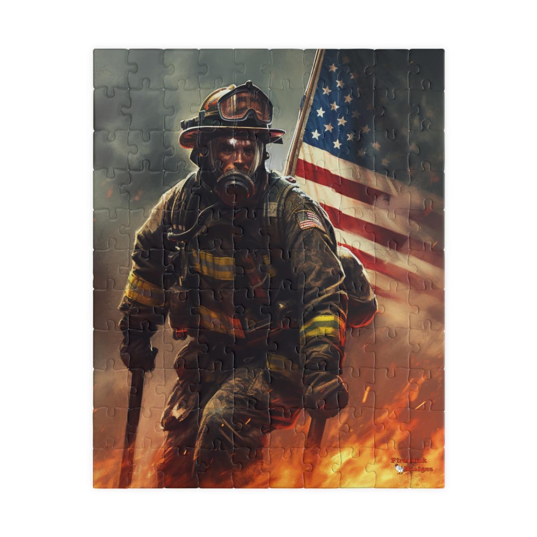 American Firefighter Puzzle (110, 252, 500, 1014-piece) by Firechick ...
