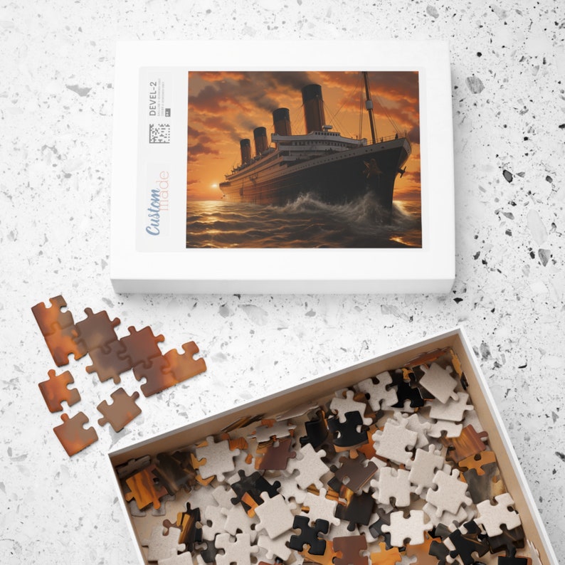 Titanic Sunset Puzzle (110, 252, 500, 1014-piece) Queen Mary Large Ship ...