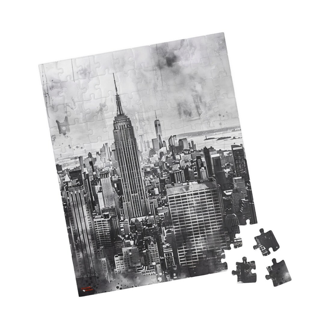 New York City Jigsaw Puzzles 110/252/520/1014 Pieces Watercolor Style ...