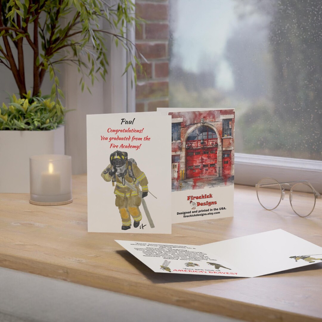 Fire Academy Personalized Graduation Greeting Card | Firefighter ...