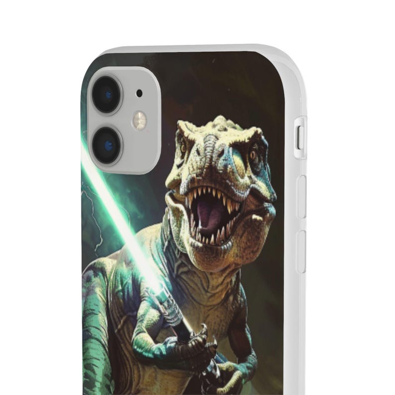 T-rex Lightsaber Flexi Case, Dinosaur Phone Cover, Jurassic Park Fan ...