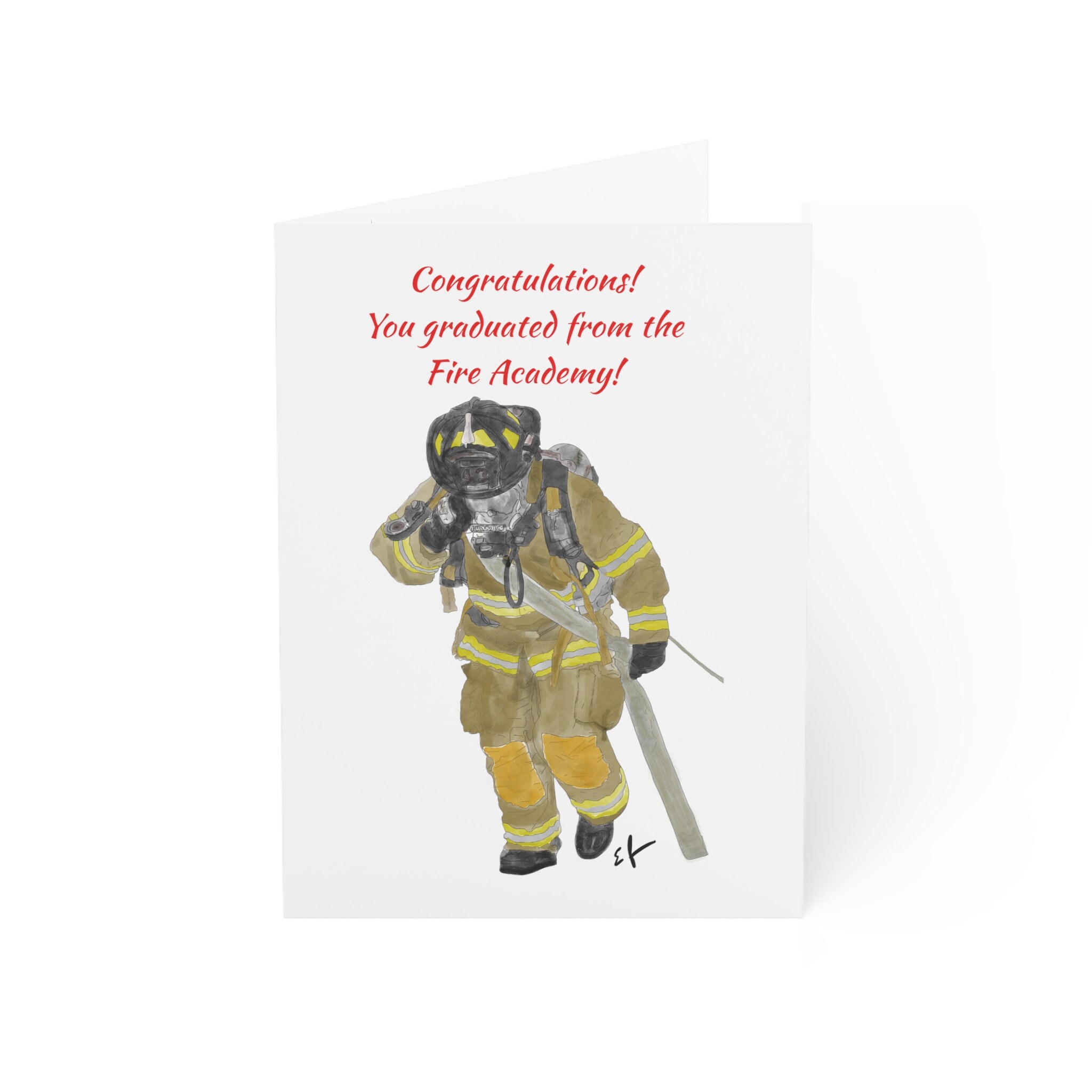 Fire Academy Graduation new Journey Greeting Cards 1, 10, 30, and 50pcs ...