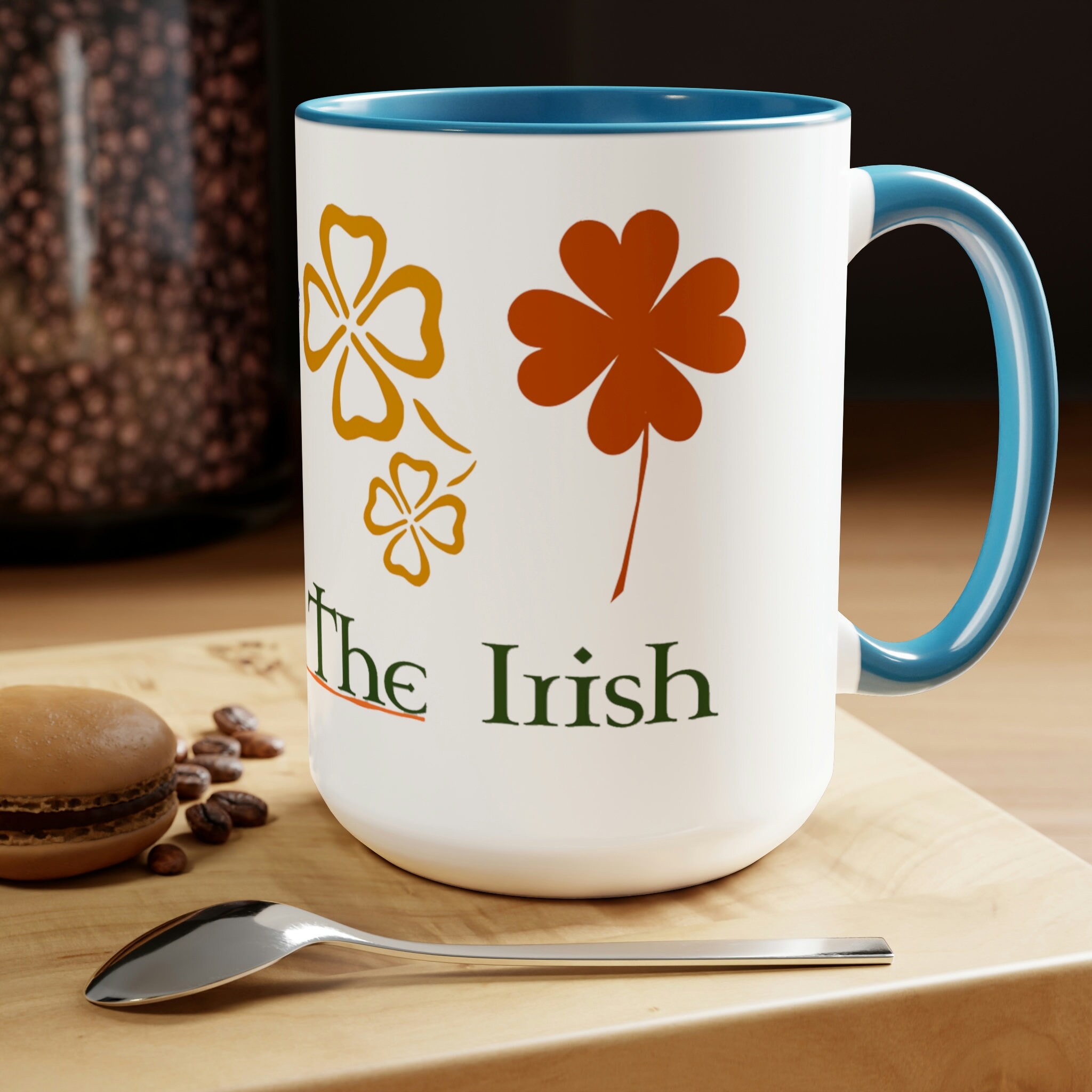 Luck O' the Irish Two-tone Coffee Mugs,15oz St Patrick's Day Mug Irish ...