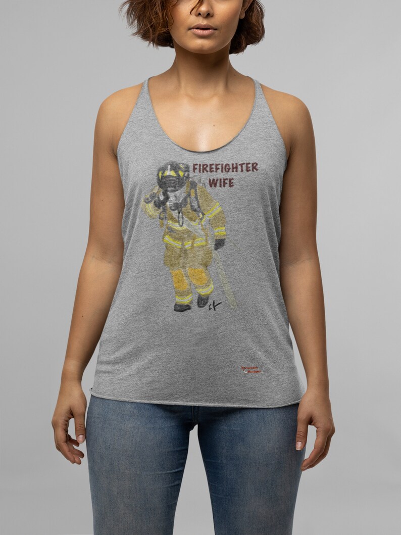 Firefighter Wife Women's Ideal Racerback Tank Firefighter Graduation ...