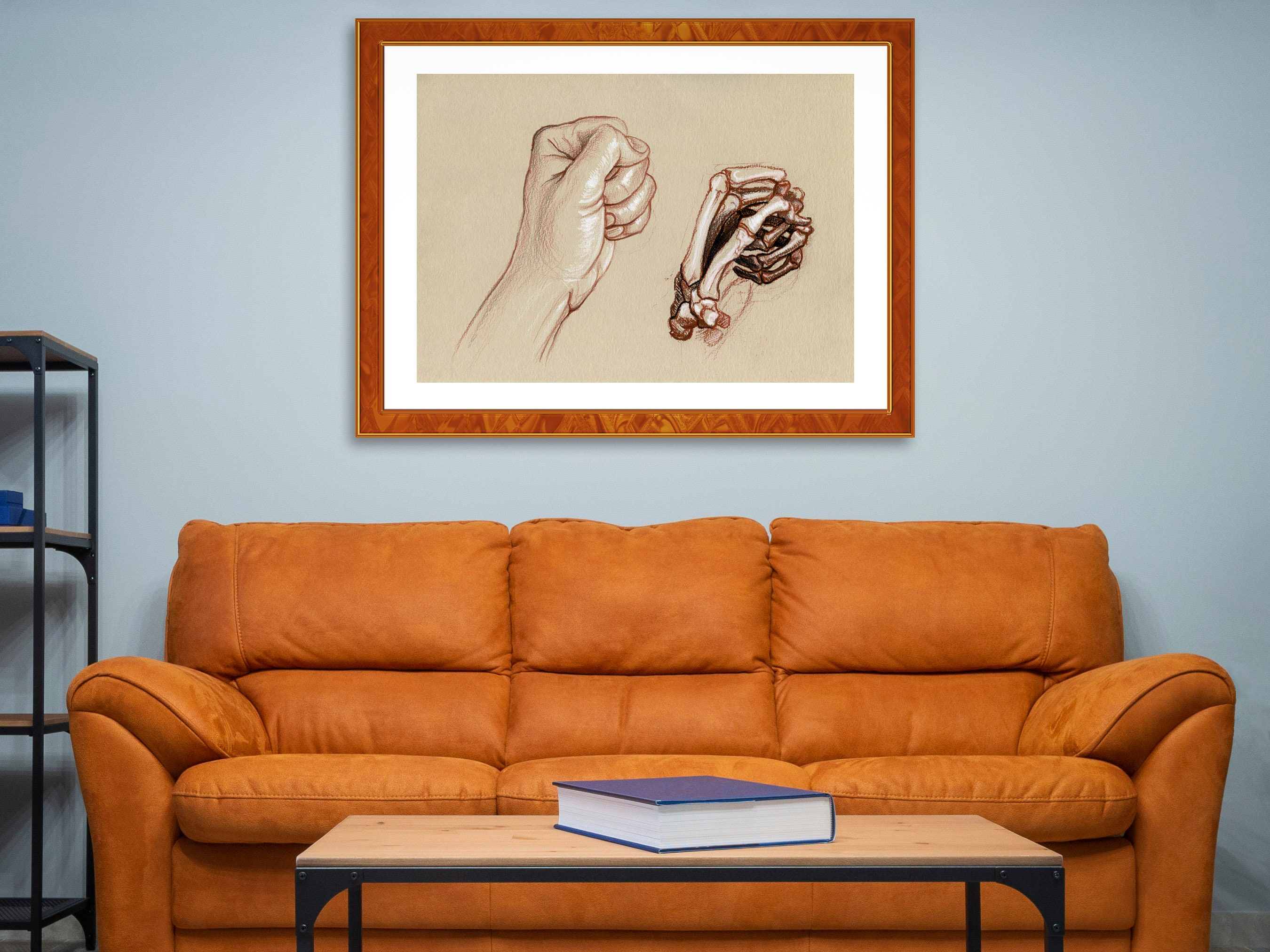 Printable Anatomical Poster of a Fist and Its Bones, Orthopedic Surgeon ...