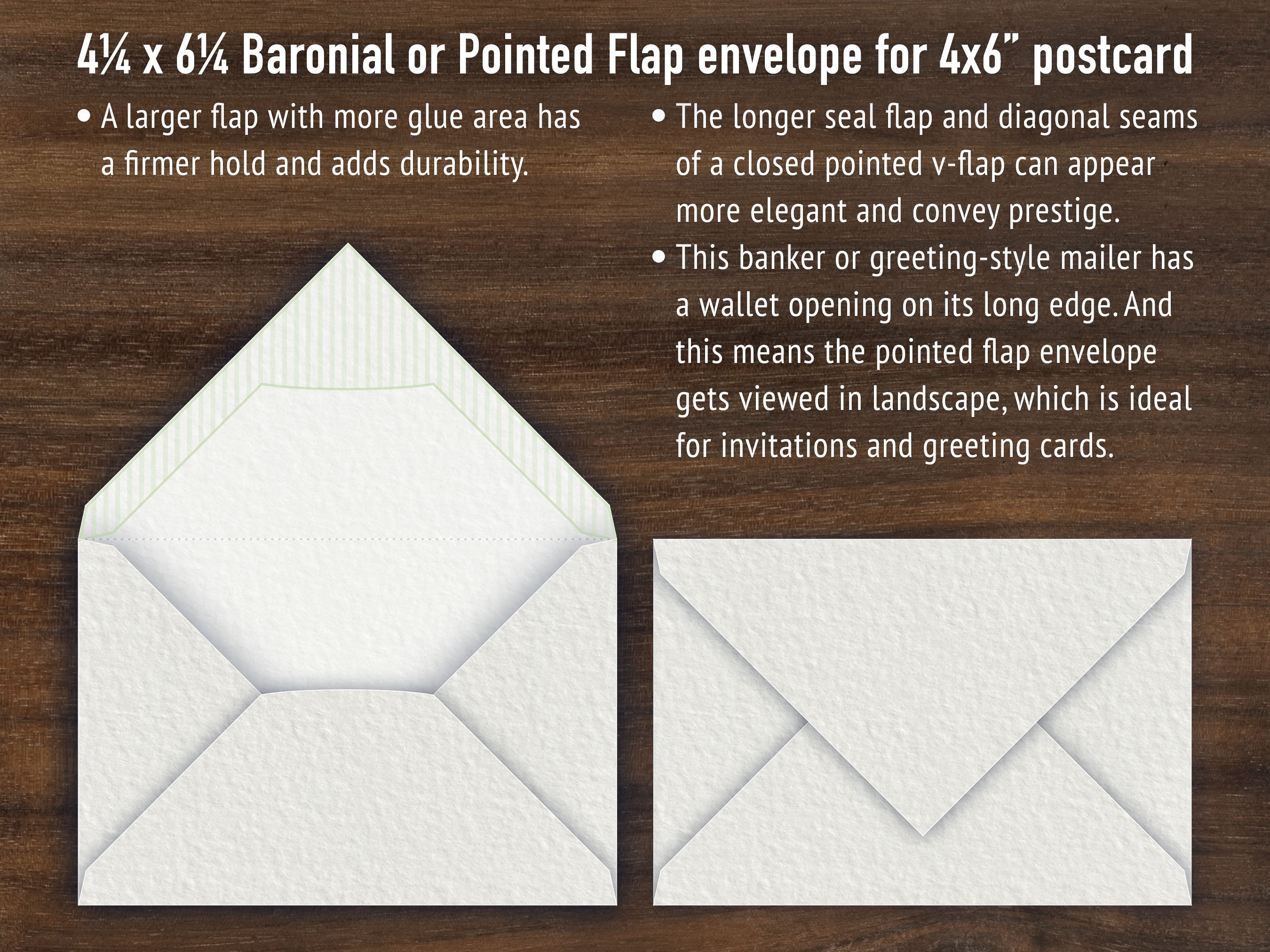 4x6” Pointed Flap Envelope Printable Baronial Flap Envelope 4x6 ...