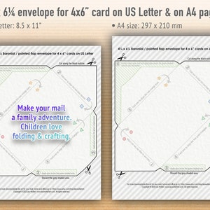 Printable 4x6 Baronial Flap Envelope Template (digital Download) - Etsy