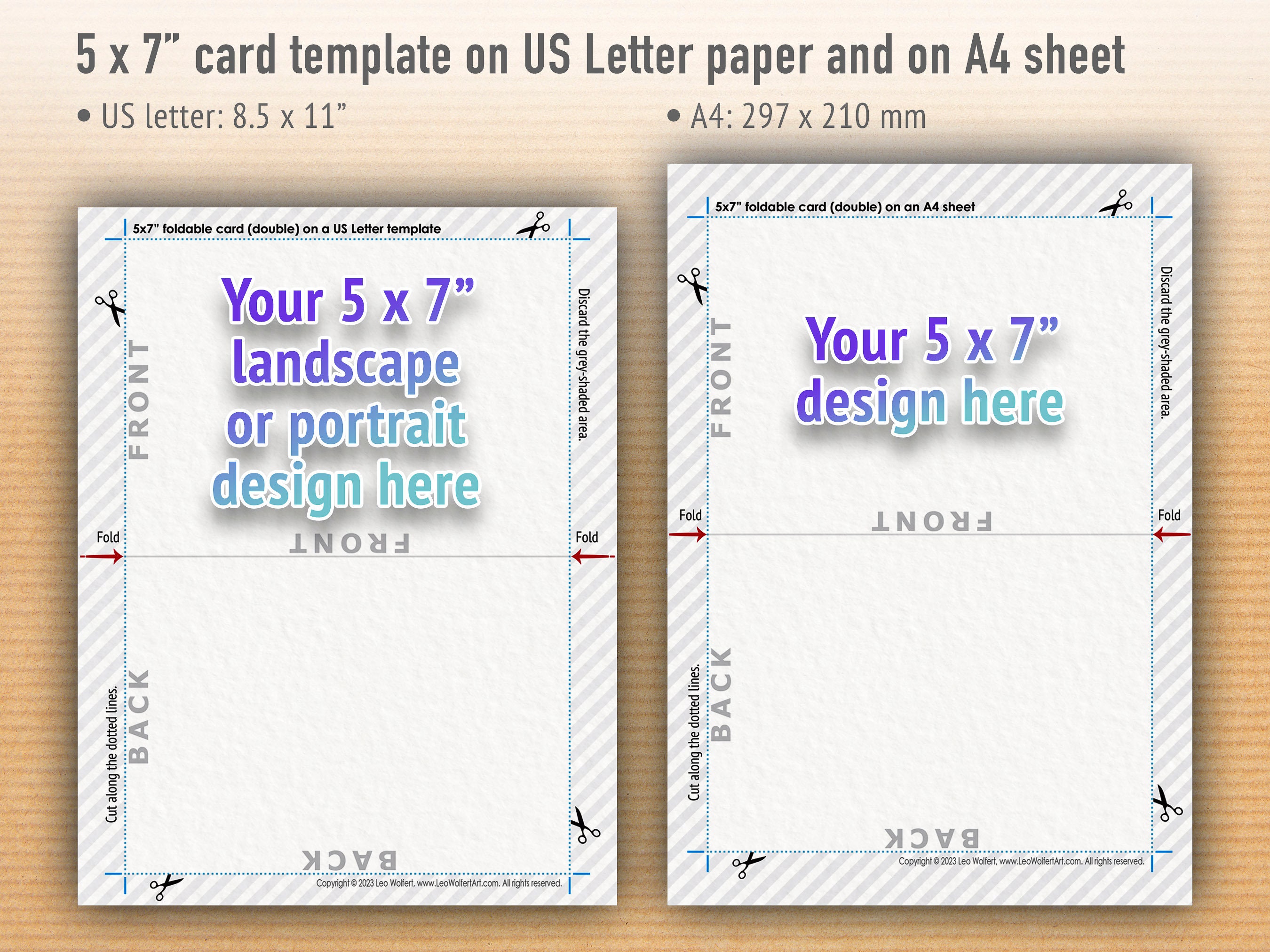 Canva Editable Card Template: 4x6 & 5x7 Printable Layout (digital ...