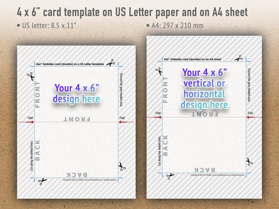 Canva Editable Card Template: 4x6 & 5x7 Printable Layout (digital ...
