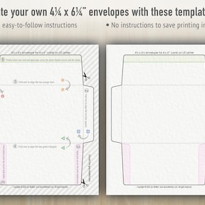 Printable Envelope Template: 4x6 & 5x7 Mailer (digital Download) - Etsy