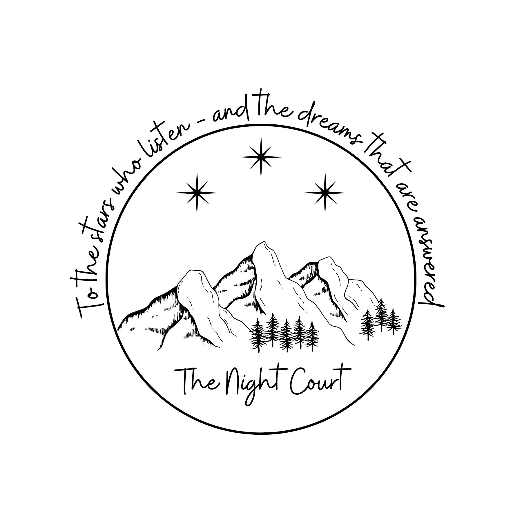 ACOTAR Night Court Symbol - Etsy